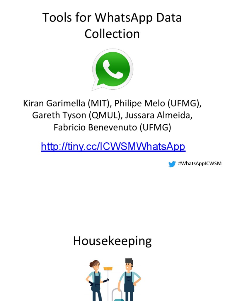 WhatsApp Data Collection Tutorial at ICWSM 19 | PDF | Databases ...