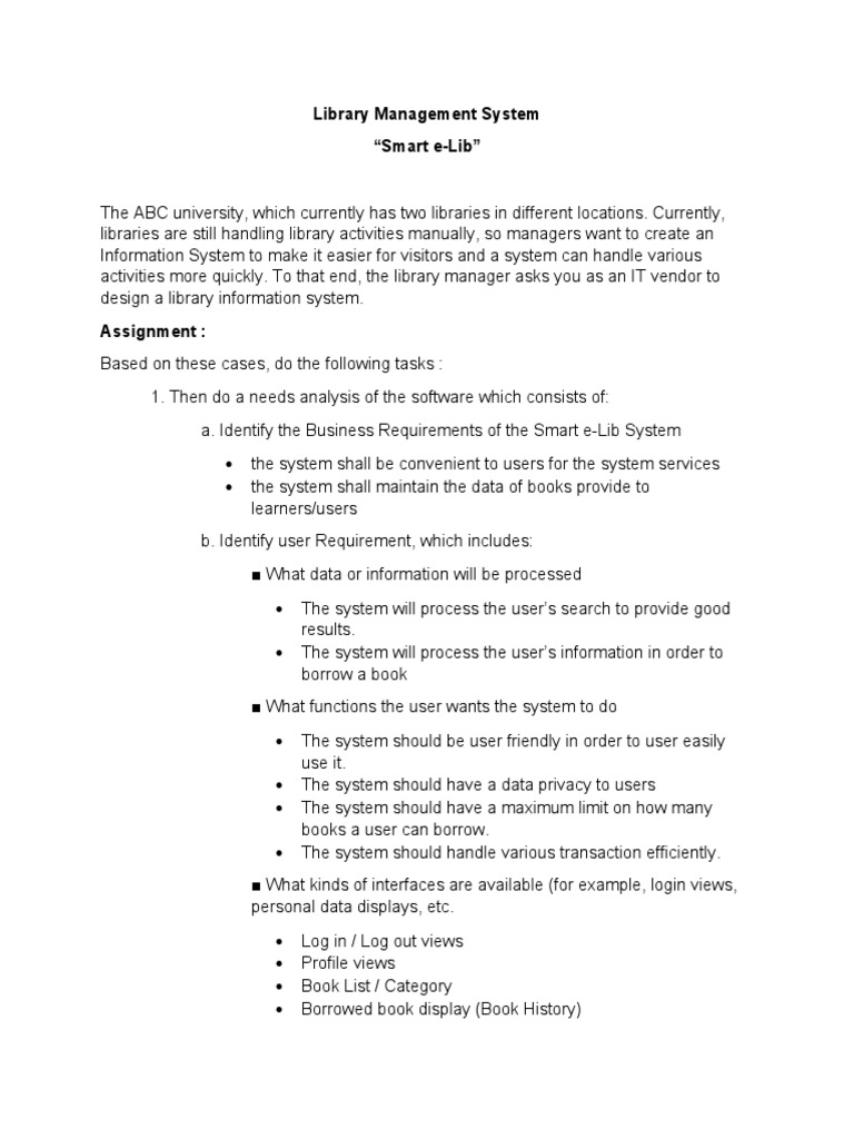 Assignment - Library Management System | PDF | Libraries | System