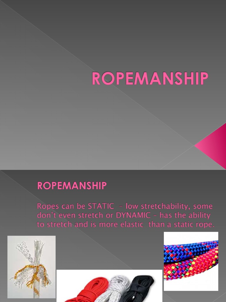 Ropemanship | PDF | Rope | Knot