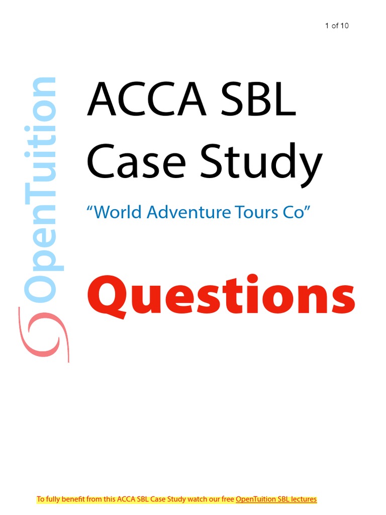 Acca SBL Case Study: Questions | PDF | Memorandum | Economies