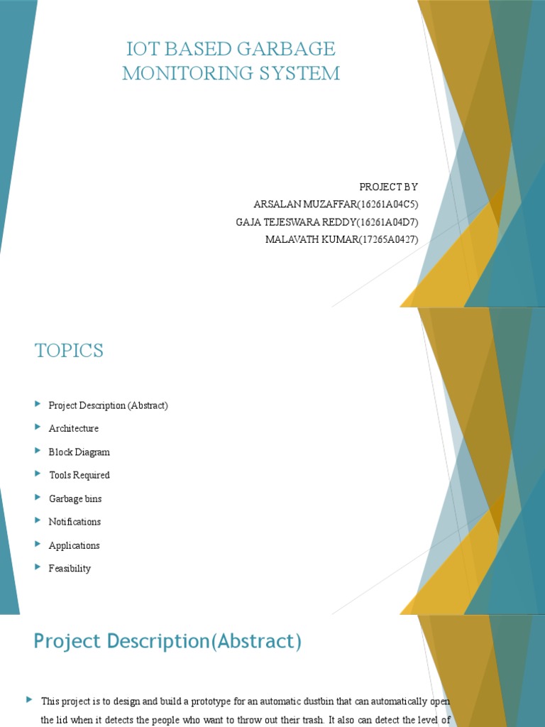 Major Project (IOT Based Garbage Monitoring System) | PDF | Internet Of ...
