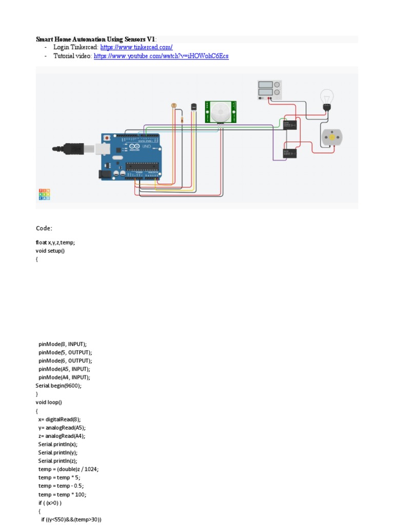 Lab06 - Smart Home Automation Using Sensors | PDF | Electrical ...