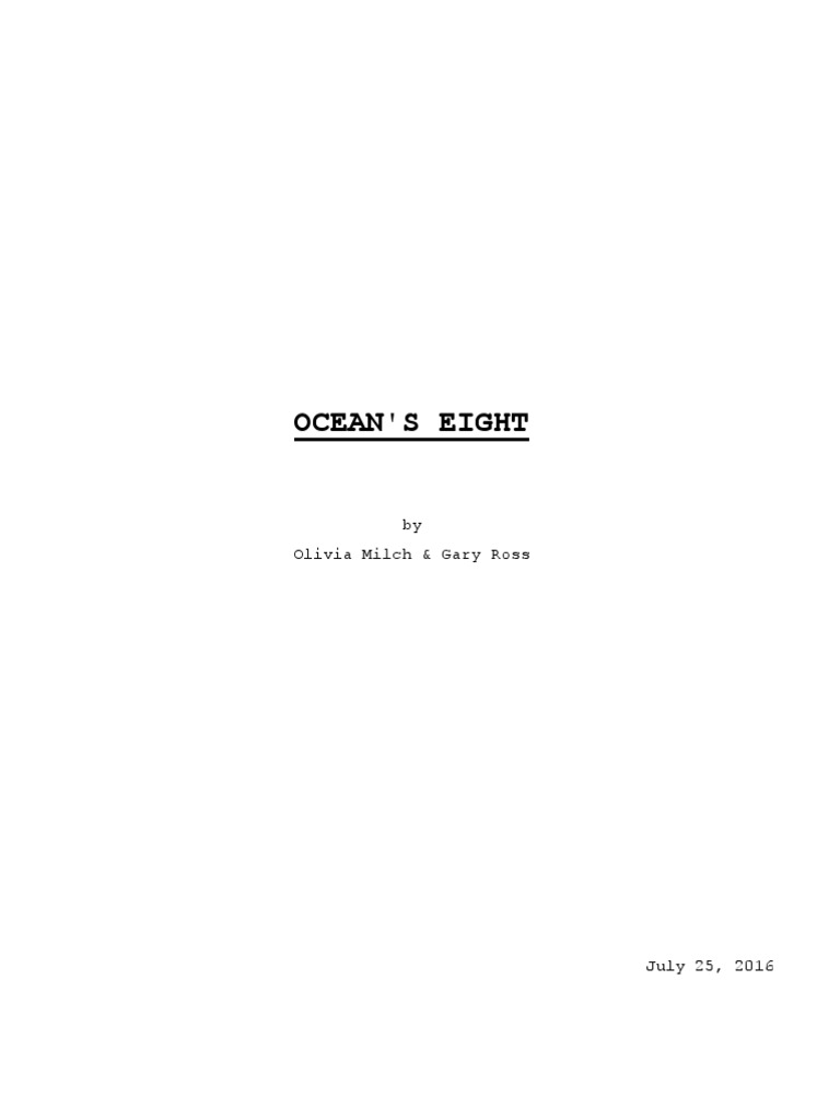 Oceans Eight Script | PDF