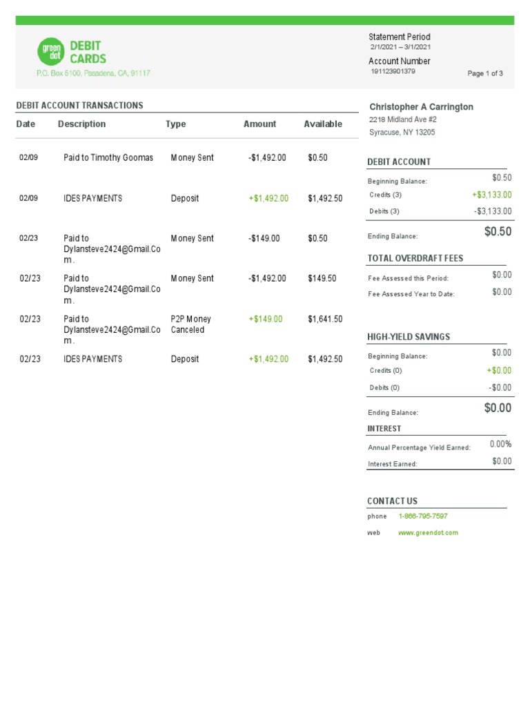 Christopher Bank Statement | PDF | Debits And Credits | Financial ...