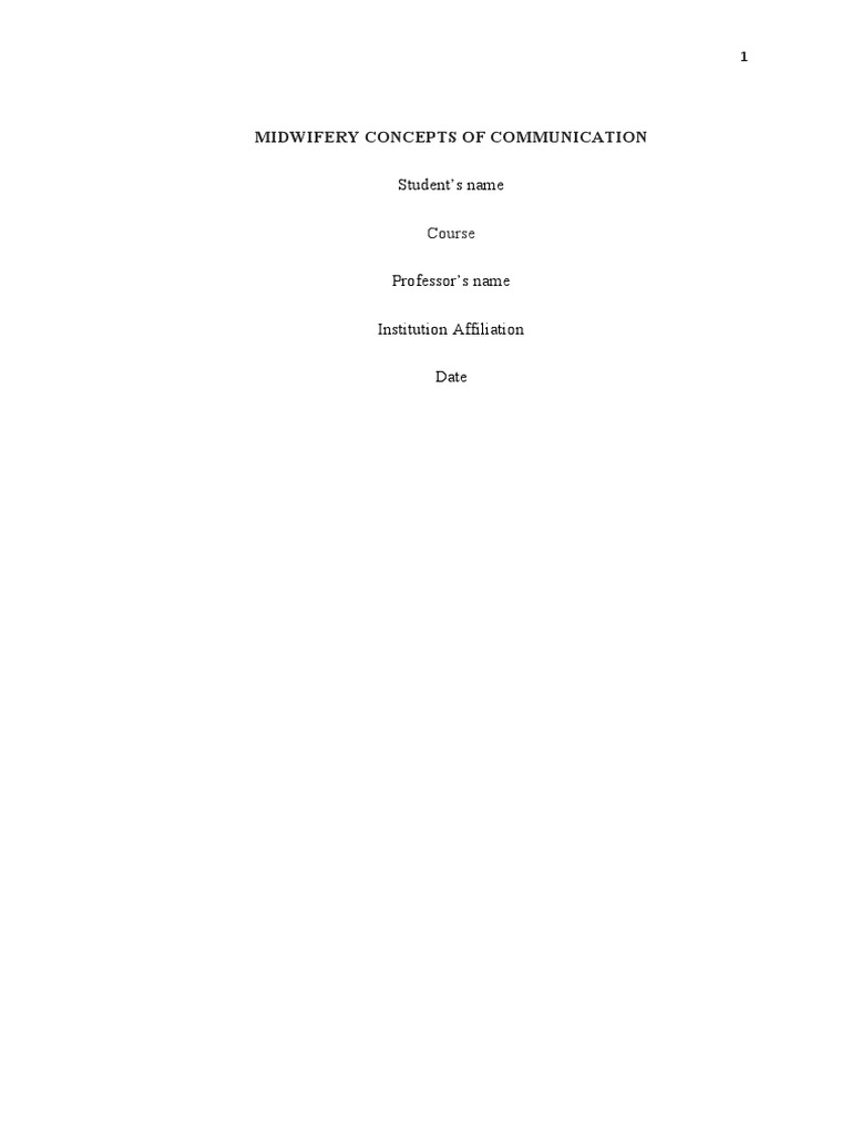 Communication Midwifery | PDF | Midwife | Communication