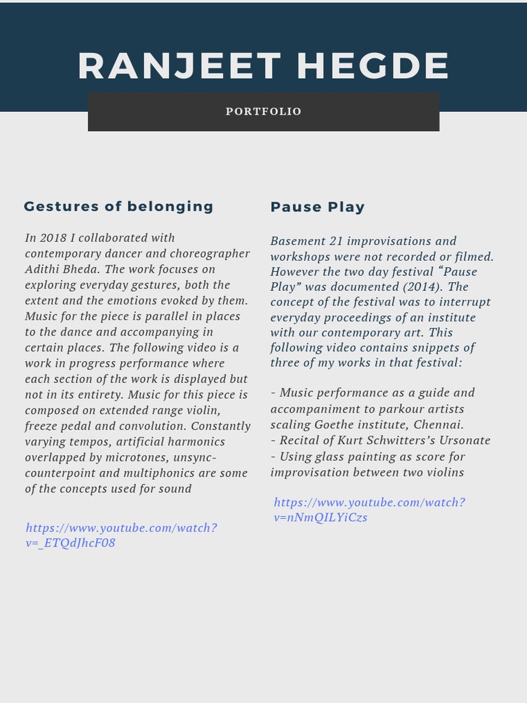 Ranjeet Hegde: Gestures of Belonging Pause Play | Download Free PDF ...