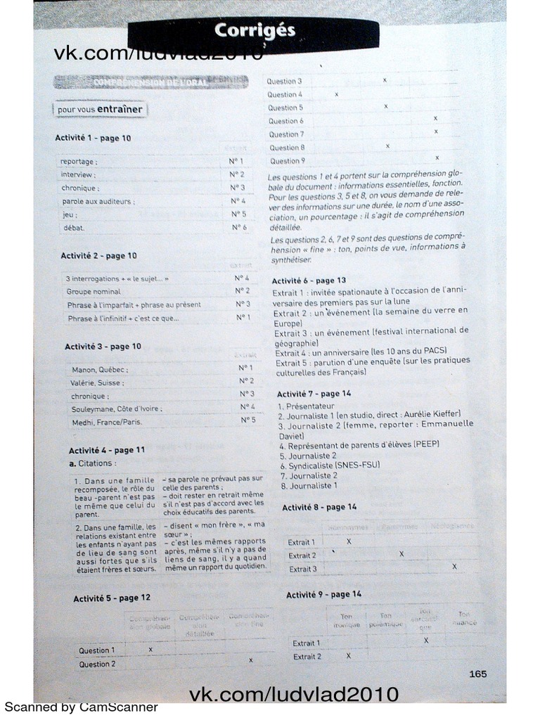 Reussir Le DELF B2.Corrige | PDF