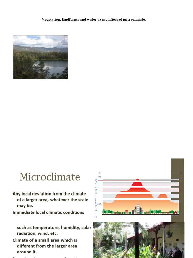 8.vegetation, Landforms and Water As Modifiers of Microclimate | PDF ...