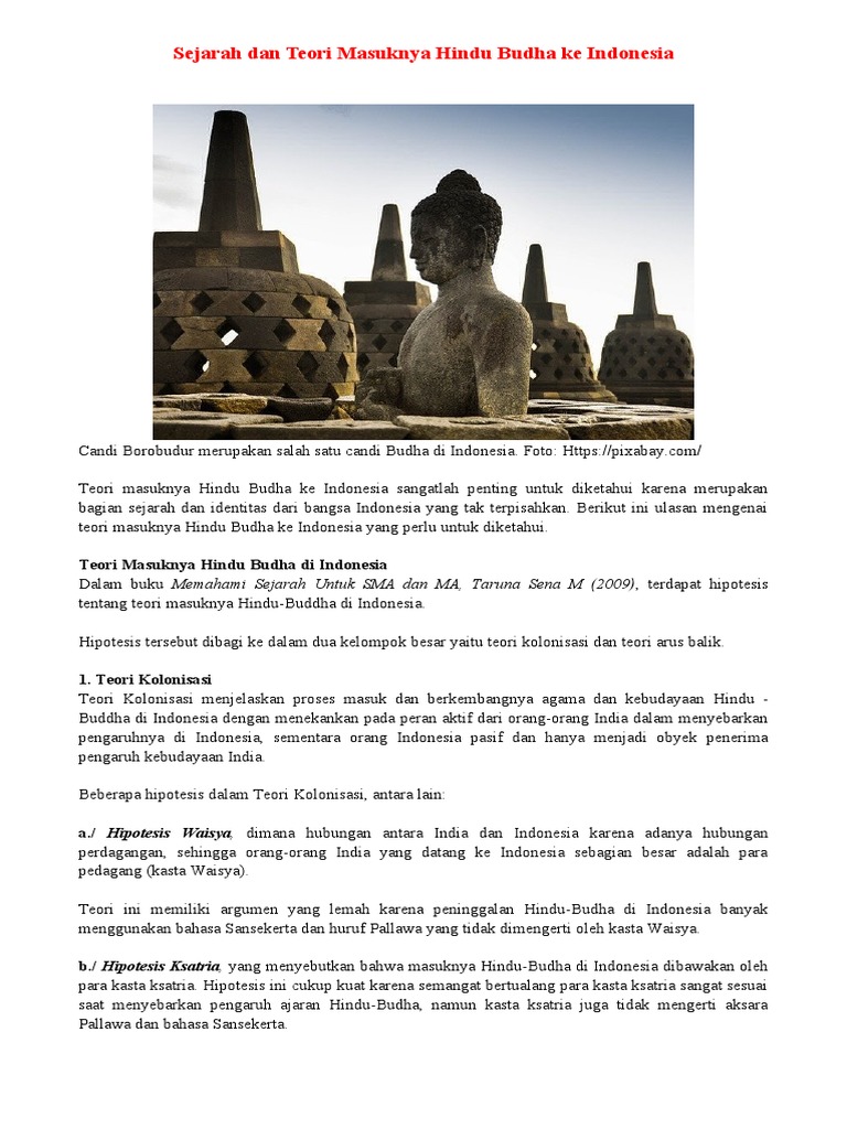 Sejarah Dan Teori Masuknya Hindu Budha Ke Indonesia | PDF Sejarah Dan Teori Masuknya Hindu Budha Ke Indonesia | PDF