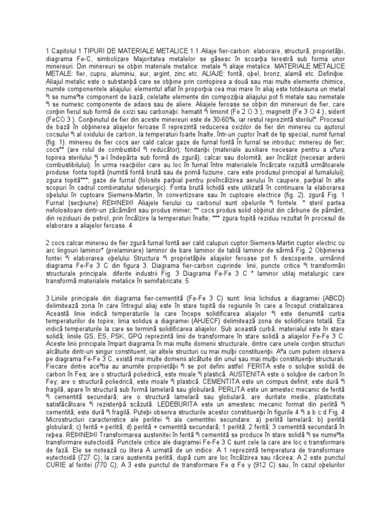 Tipuri de Materiale Metalice | PDF