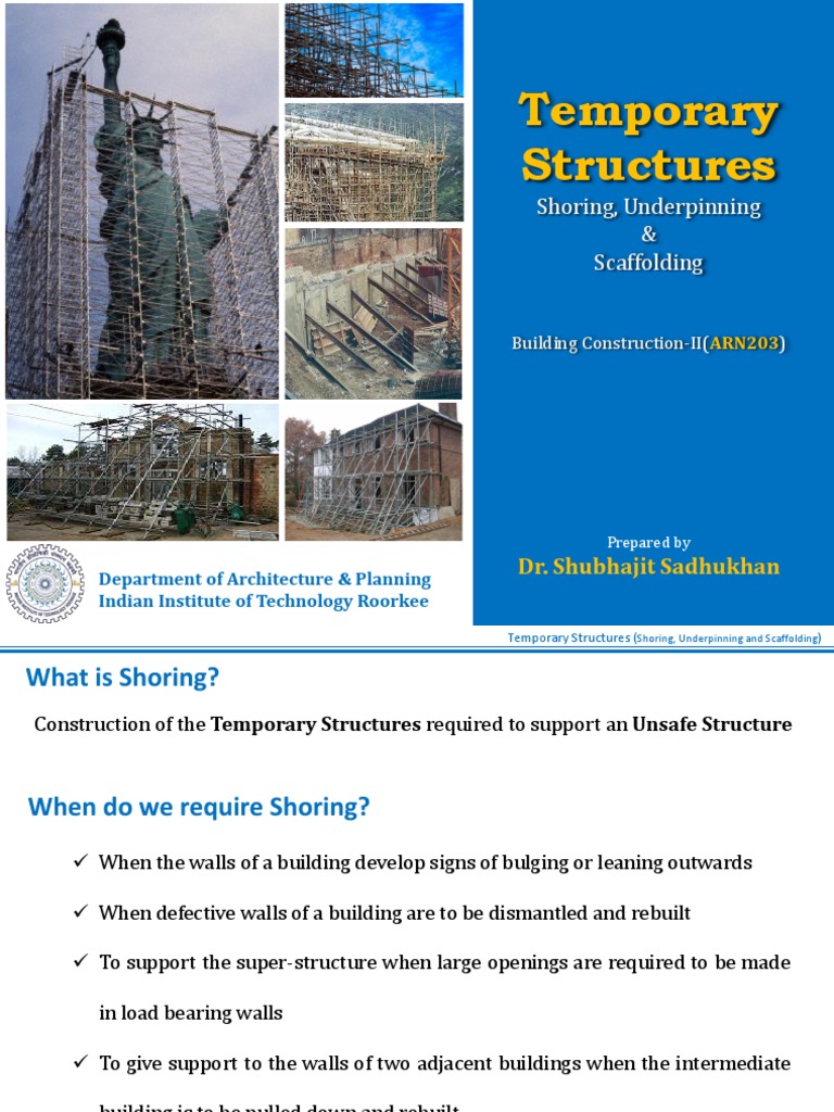 Temporary Structures | PDF | Scaffolding | Architectural Elements