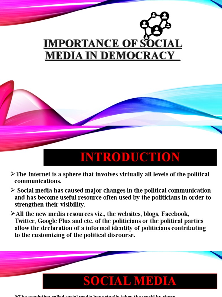 Importance of Social Media in Democracy | PDF | Popular Culture & Media ...