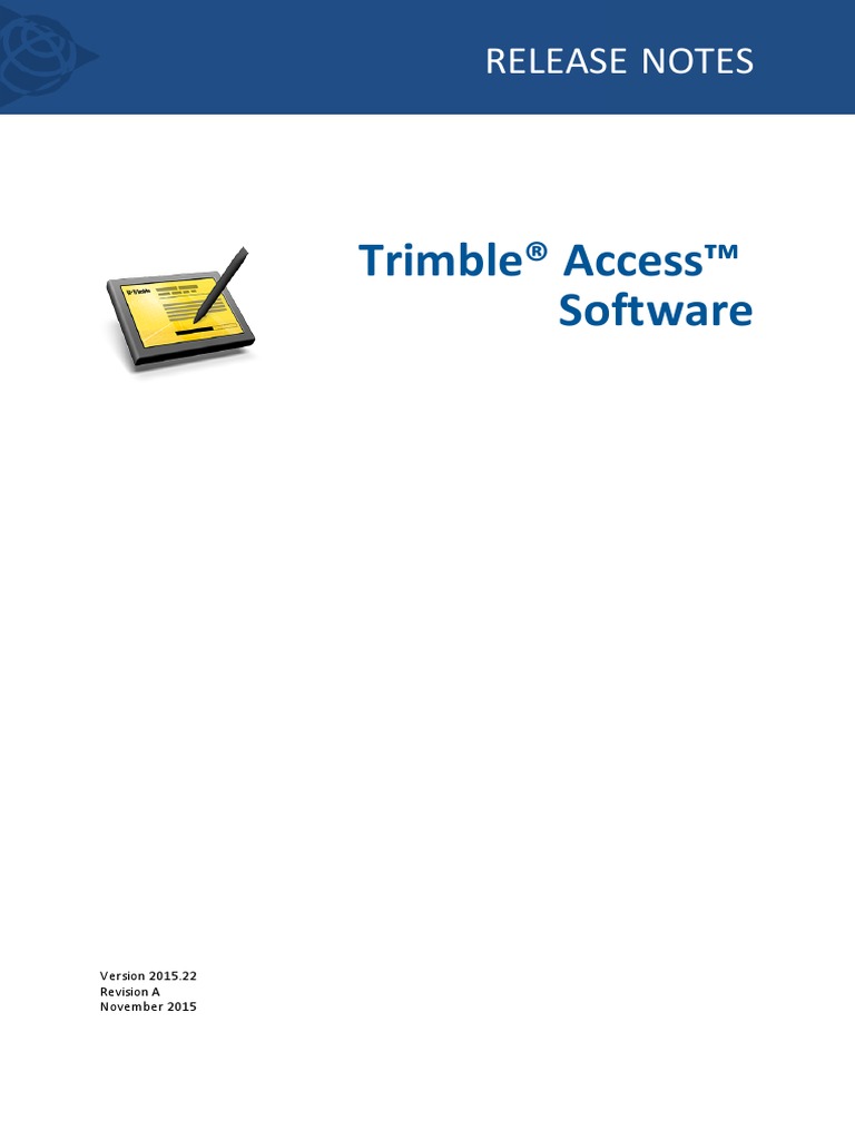Trimble® Access™ v2015.22 | PDF | Installation (Computer Programs ...