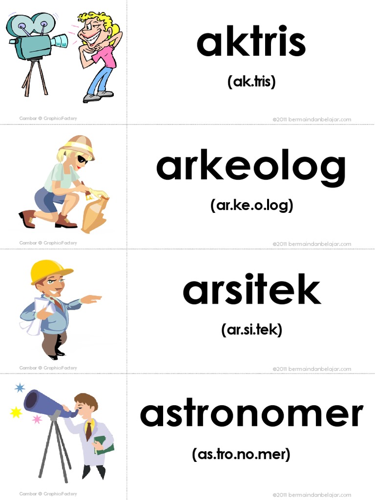 Flashcard Profesi 1 | PDF