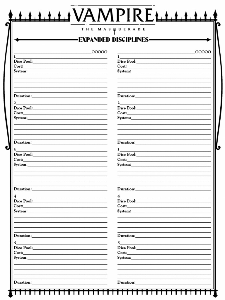 V5 Expanded - Discipline - Sheet | PDF