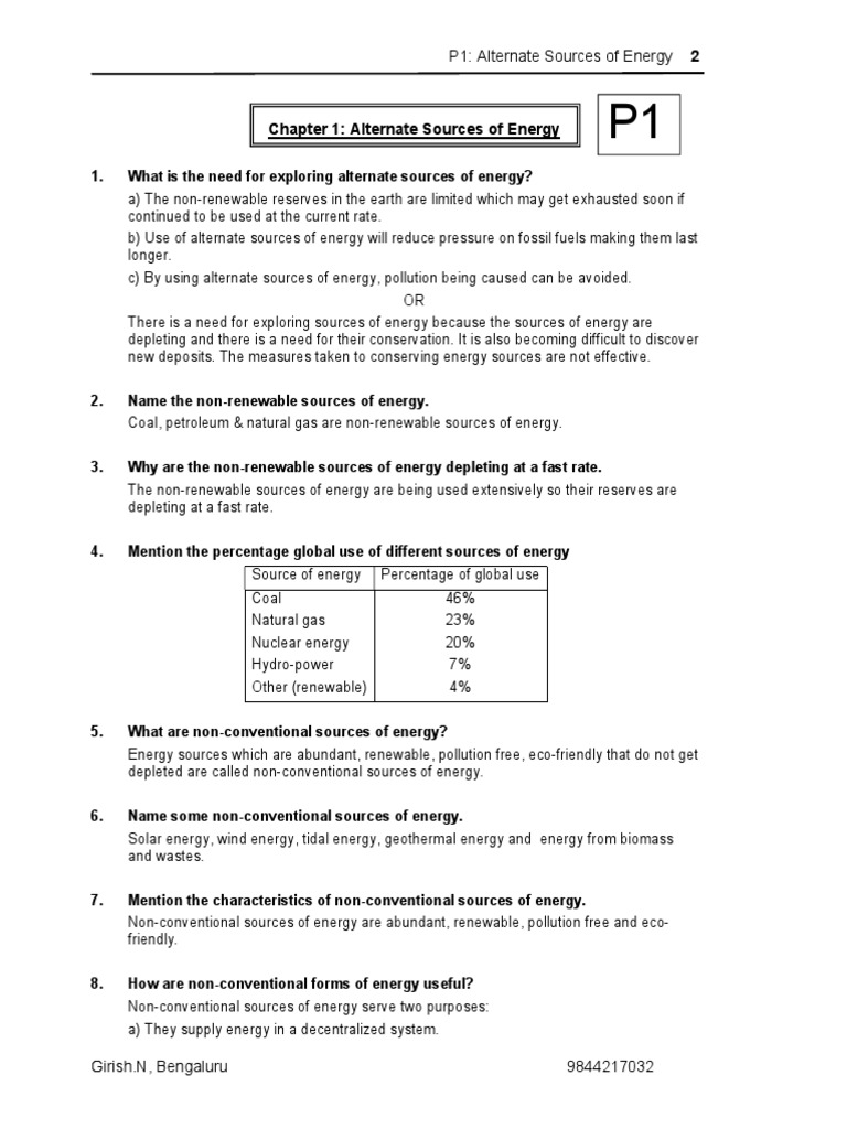 2 P1: Alternate Sources of Energy | PDF | Biogas | Energy Development