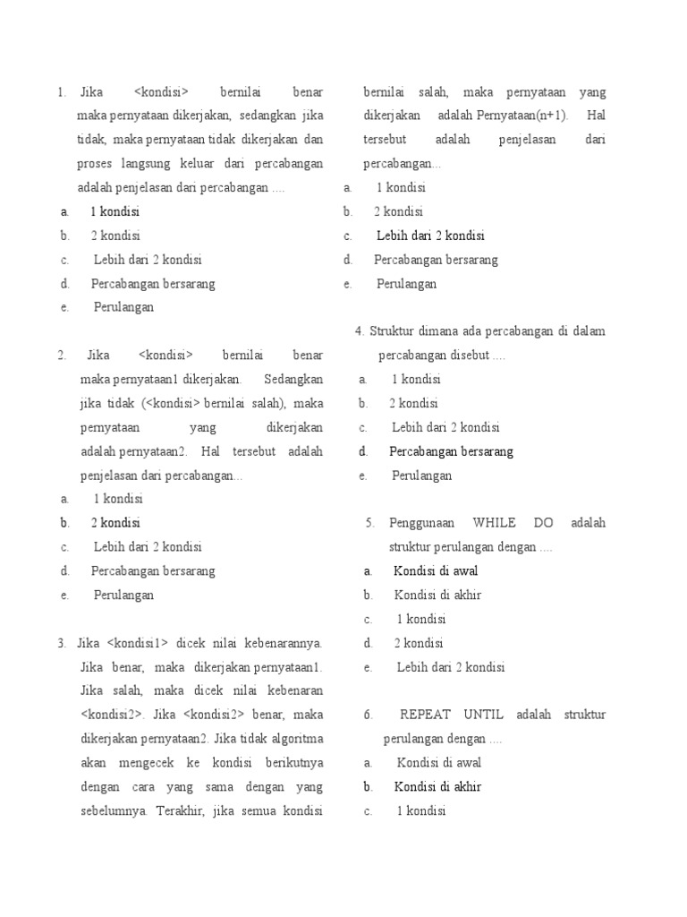 Pemrograman Dasar UTS Genap | PDF