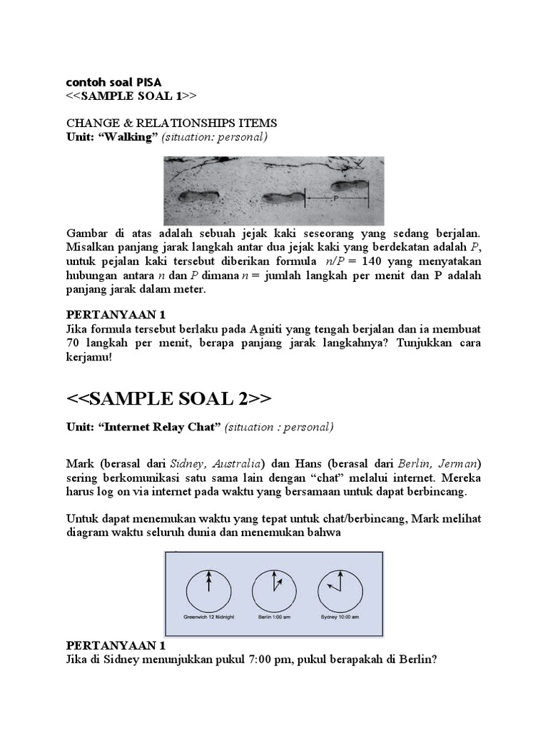 Contoh Soal PISA | PDF