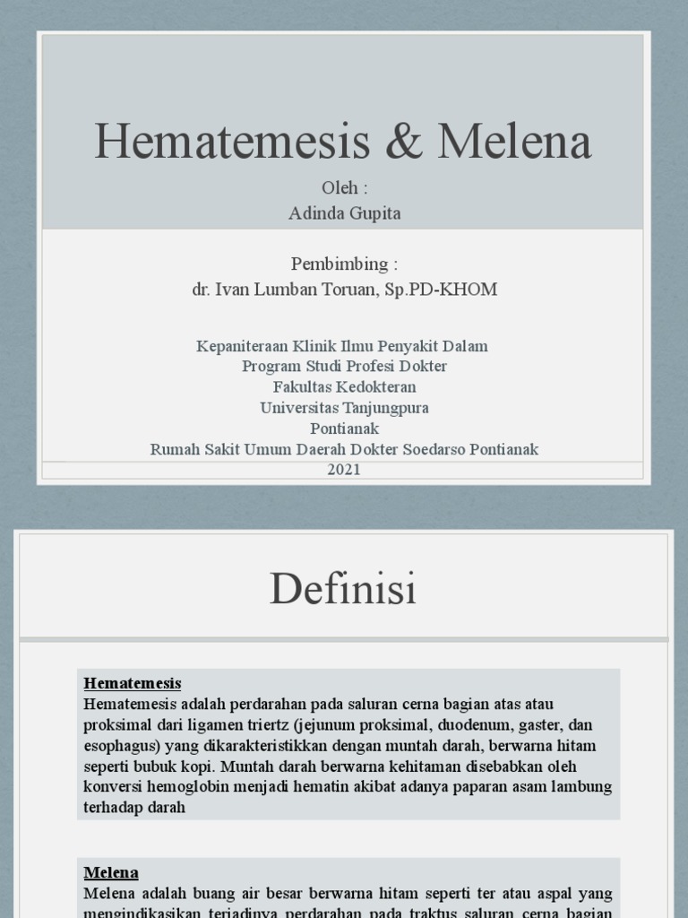 Hematemesis Melena