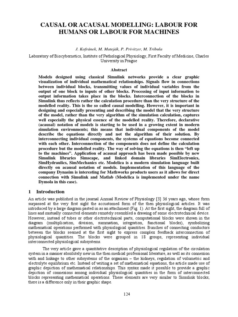 Causal vs Acausal Modeling in Simulink | PDF | Simulation | Computer ...