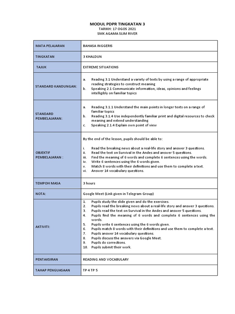 Modul PDPR Bi F3 W26 | PDF | Learning | Communication