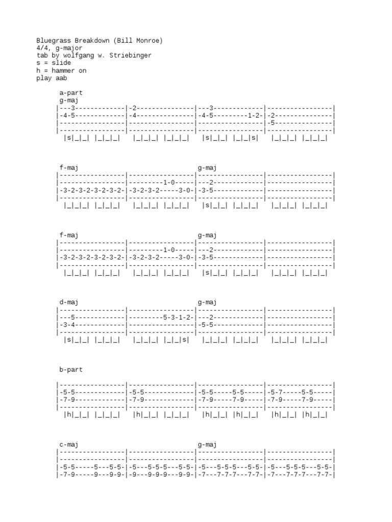 Bluegrass Breakdown | PDF | American Music | American Styles Of Music