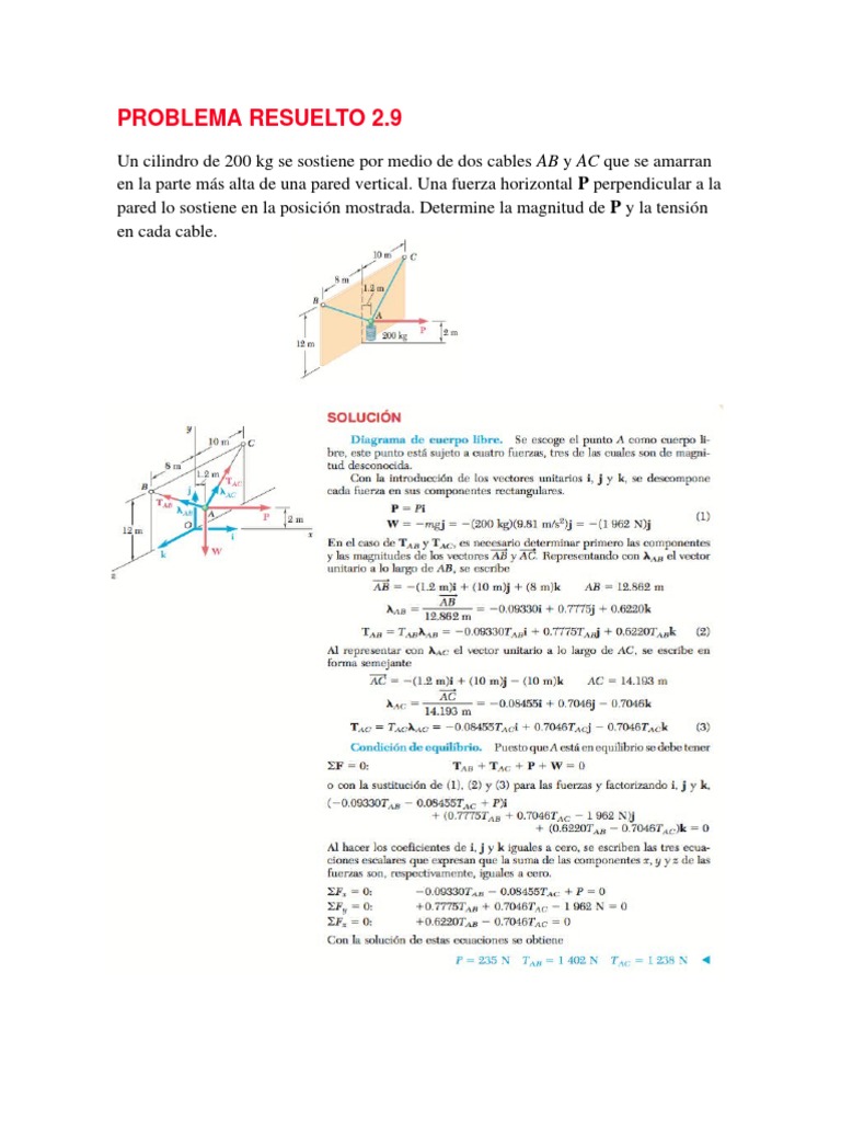 Problema Resuelto 2 9 | PDF | Fricción | Ciencia de la superficie