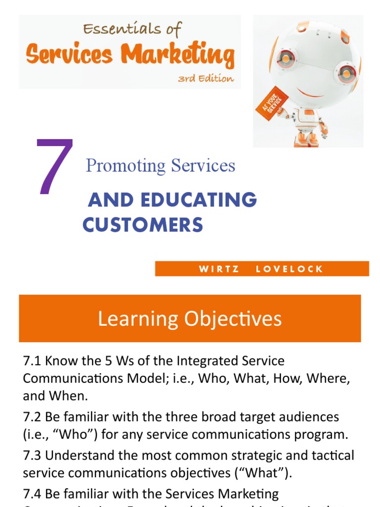 WEEK 8-Promoting Services and Educating Customers | PDF | Advertising | Marketing Communications