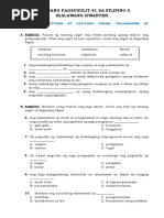 Filipino 5 Worksheet - Realon, J | PDF