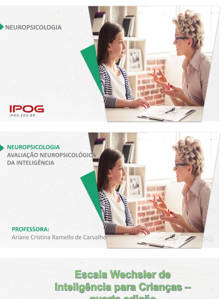 Aula WISC-IV - IPOG - Alunos | PDF | Quociente de inteligência ...