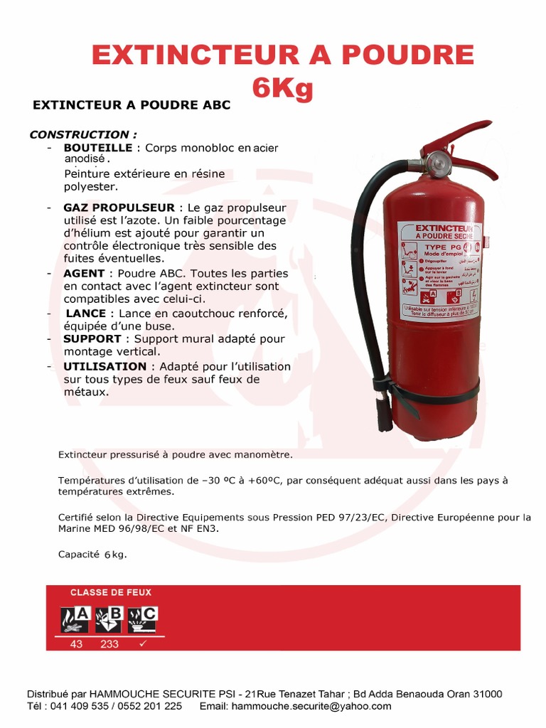 Extincteur PG06Kg PP | PDF