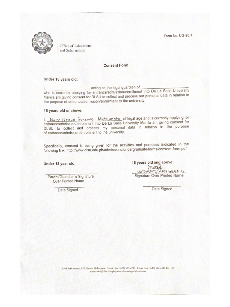 Form No. UG-28.1 | PDF