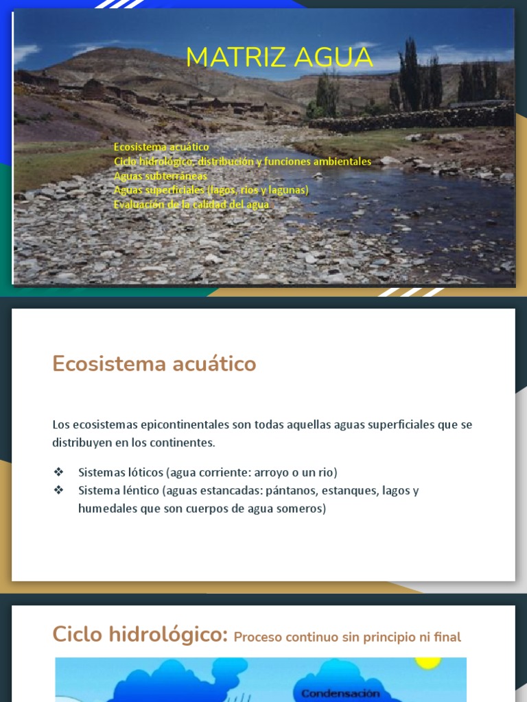 Matriz Agua - Ciclo Hidrológico | PDF | El ciclo del agua | Agua