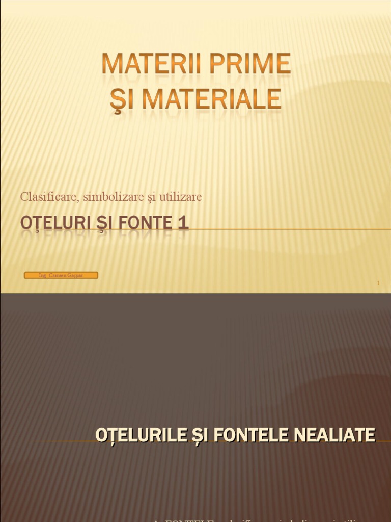Oteluri Si Fonte | PDF
