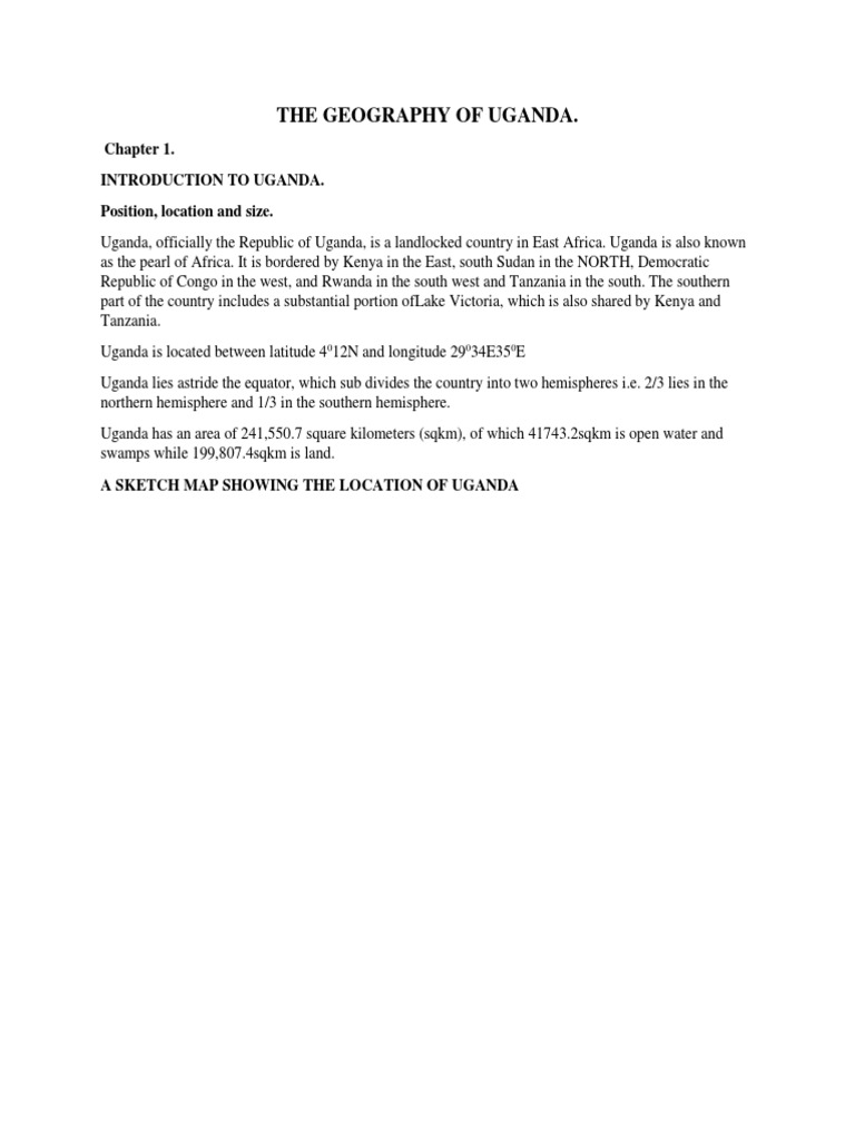 Uganda Geography Guide: Physical Regions & Landforms | PDF | Lava | Volcano