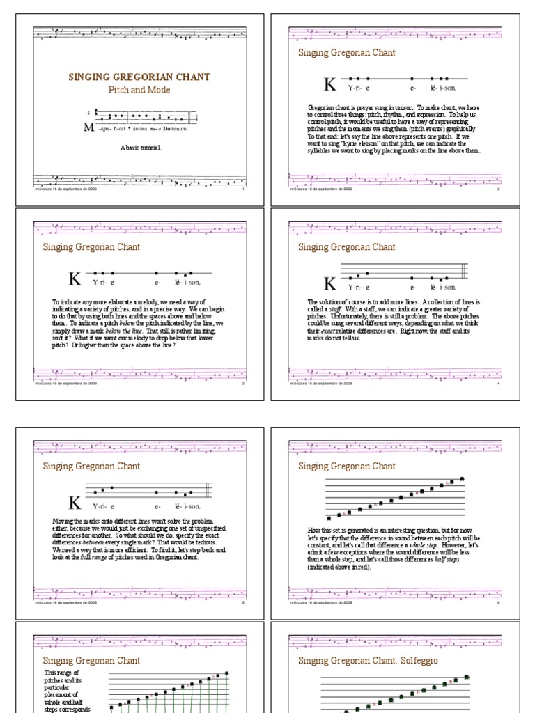 Singing Gregorian Chant-Pitch and Mode | PDF | Gregorian Chant | Music ...