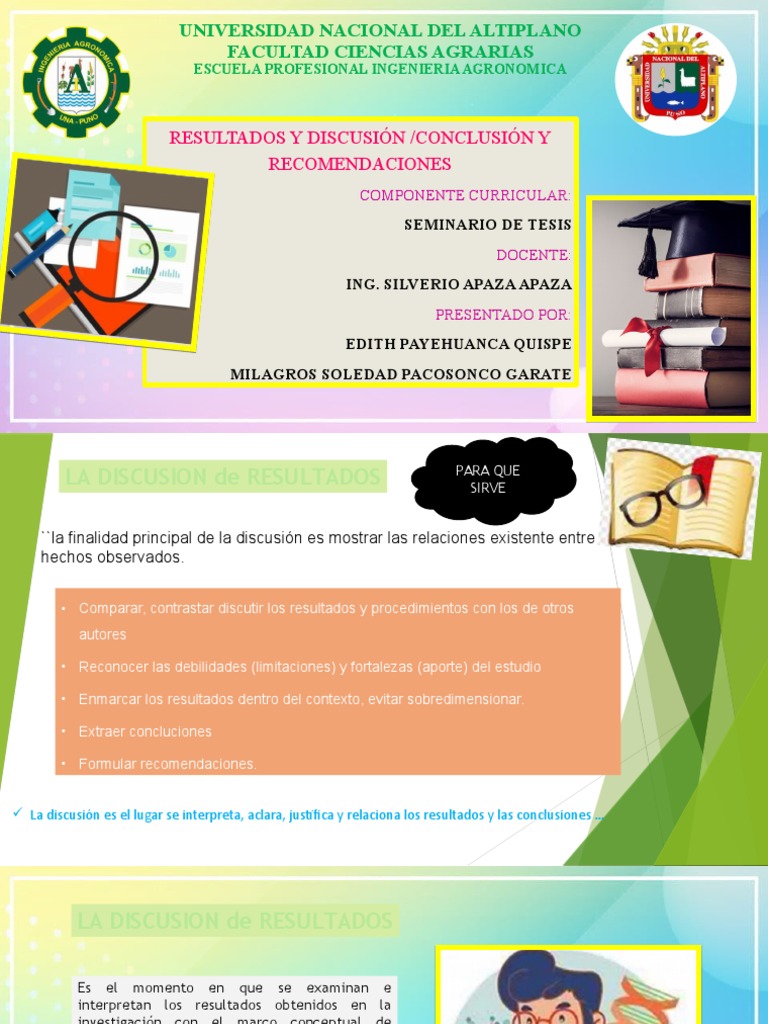 Resultados y Discusion, Conclusion y Recomendaciones | PDF | Hipótesis ...