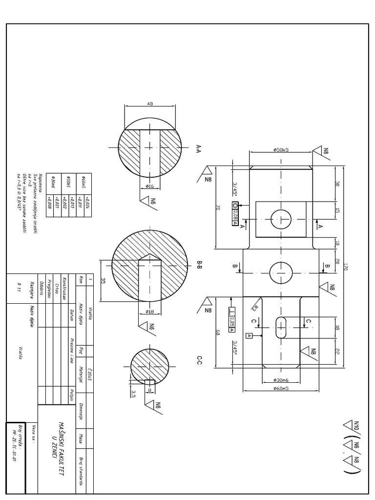 Radionički Crtež Vratila | PDF