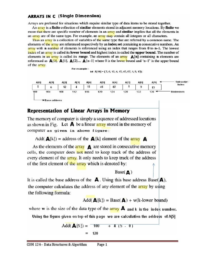 Com 124 Notes Final Pdf Queue Abstract Data Type Pointer Computer Programming
