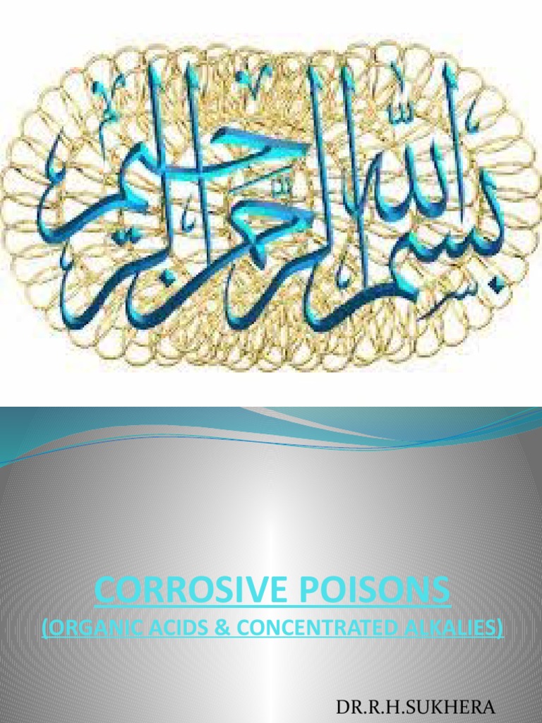 Lecture 06 (Corrosive - Organic Acids) 2 | PDF | Sodium Hydroxide | Taste