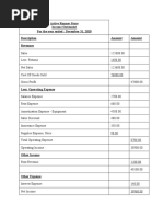 Uno Sari - Sari Store Income Statement | PDF