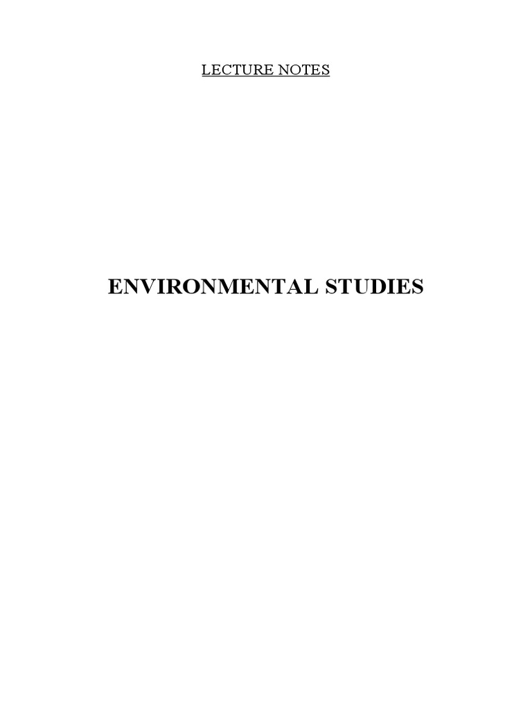 Lecture Notes - Evs Unit - 4 | PDF | Biodiversity | Conservation Biology