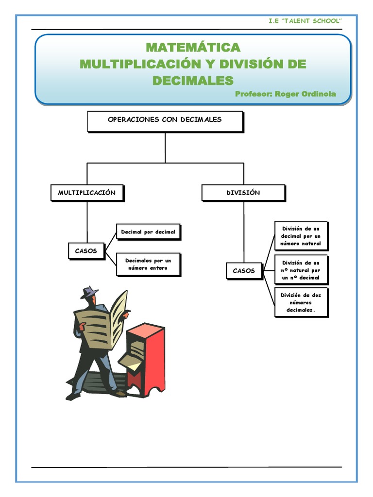 Multiplicación y División de Decimales | PDF | Decimal | Multiplicación