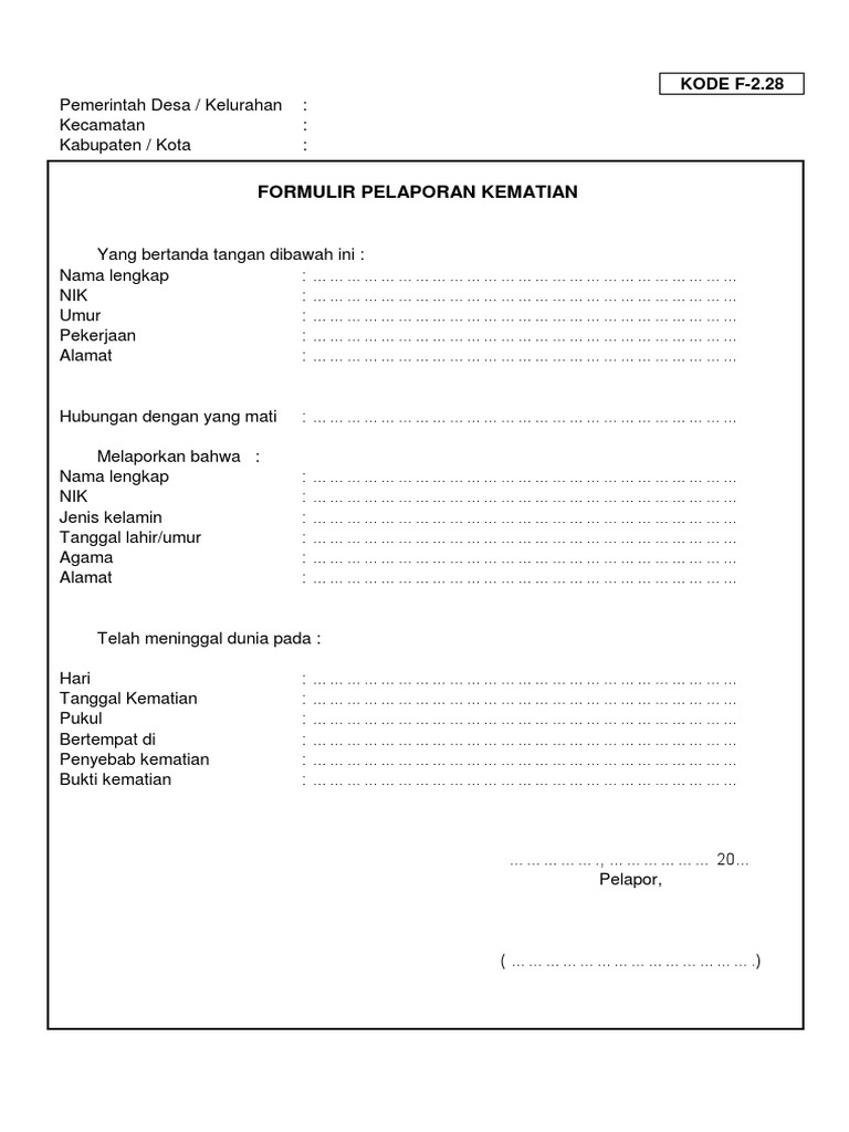 Formulir F2.28 | PDF | Game & Aktivitas | Hukum