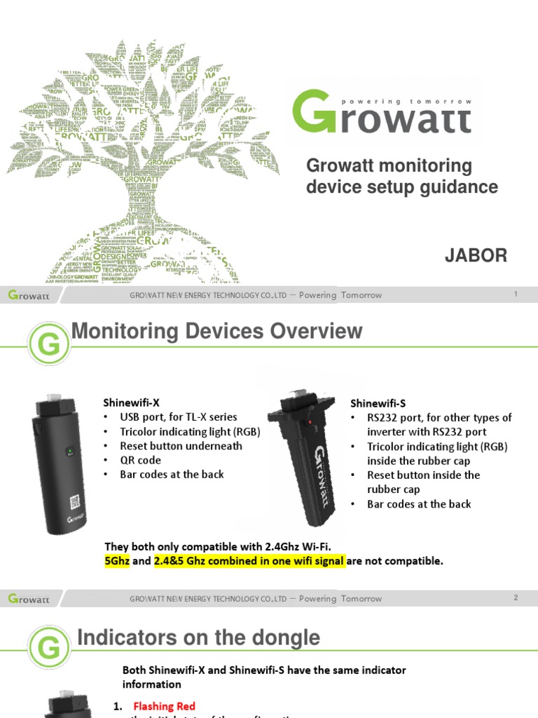Growatt Monitoring Device Setup Guidance: Powering Tomorrow | PDF | Wi ...
