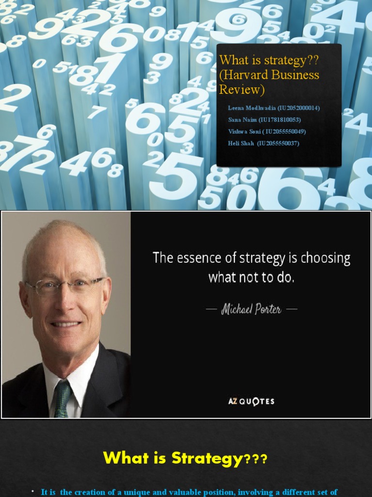 What Is Strategy - Harvard Business Review - Leena | PDF | Competitive ...