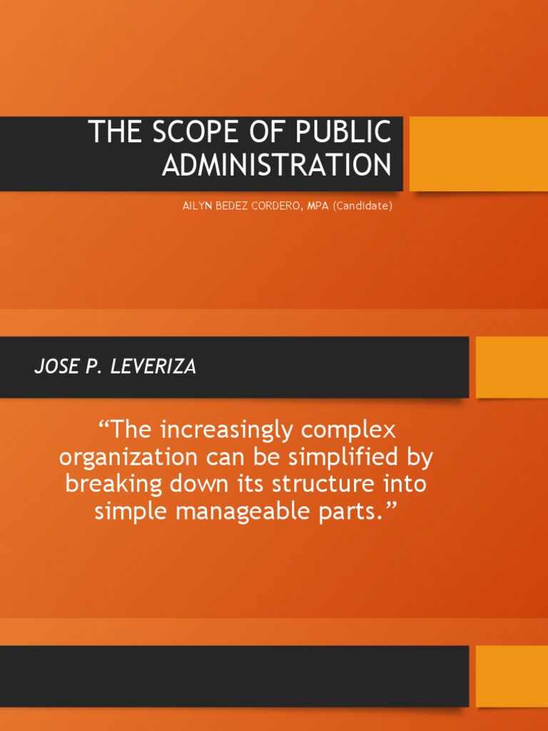 Understanding the Scope of Public Administration | PDF | Government ...