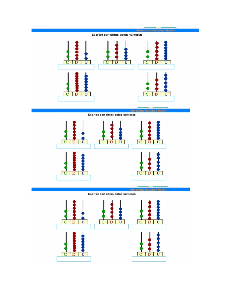 Abaco para Escribir Numeros | PDF