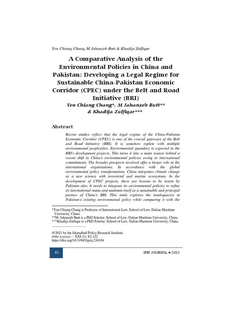 Article 4 IPRI Journal XXI 1 | PDF | Environmental Impact Assessment ...