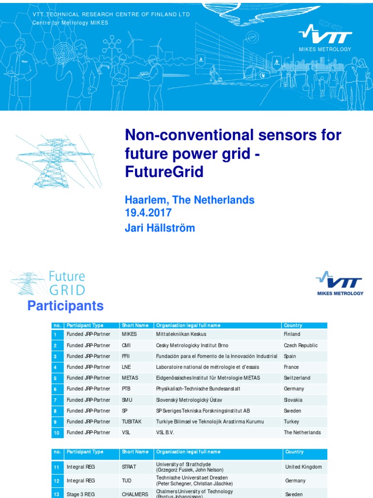 Non-Conventional Sensors For Future Power Grid - Futuregrid: Haarlem ...